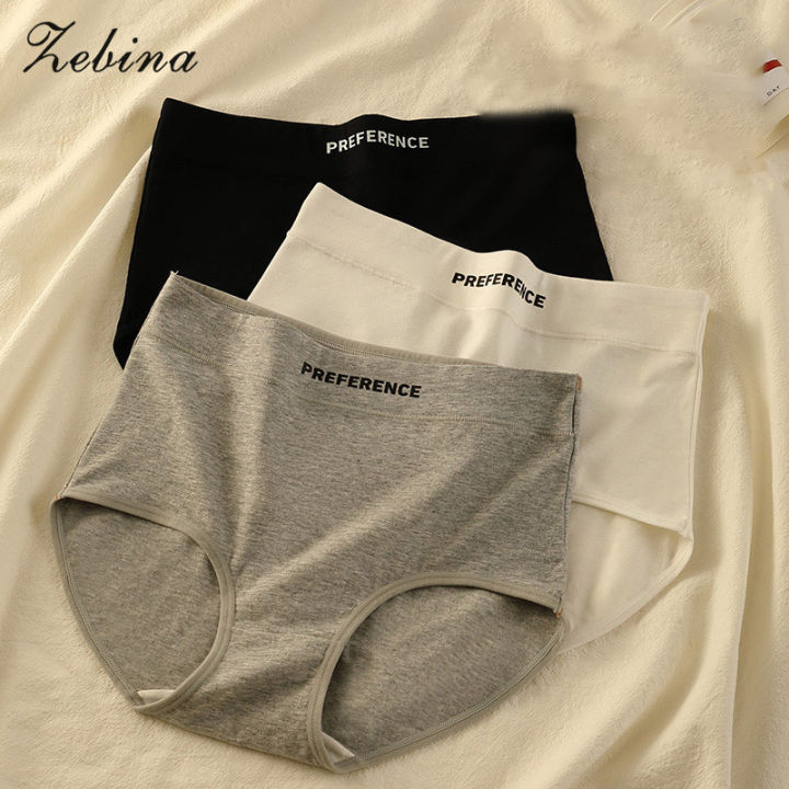 Zebina ชุดชั้นในผ้าฝ้ายไร้ตะเข็บเอวกลางบางระบายอากาศของผู้หญิง 2024 ...