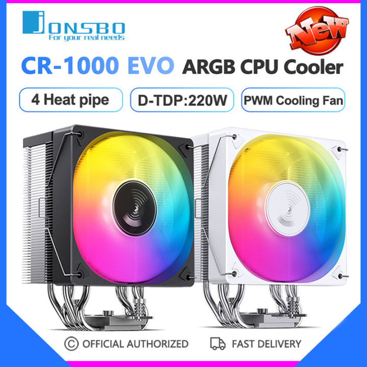 Jonsbo CR-1000 EVO Radiator 4 HeatPipe Tower ARGB 4PIN PWM Cooling Fan ...