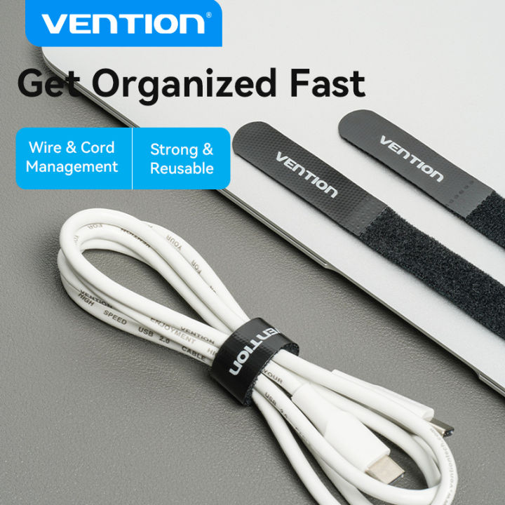 Vention Self-adhesive Velcro tape USB Cable Protector Hook Loop Cable ...