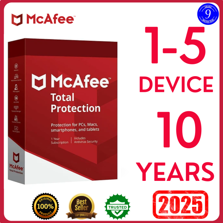 MCAFEE TOTAL PROTECTION 2025 ORIGINAL ANTIVIRUS SOFTWARE | 10 YEARS for ...