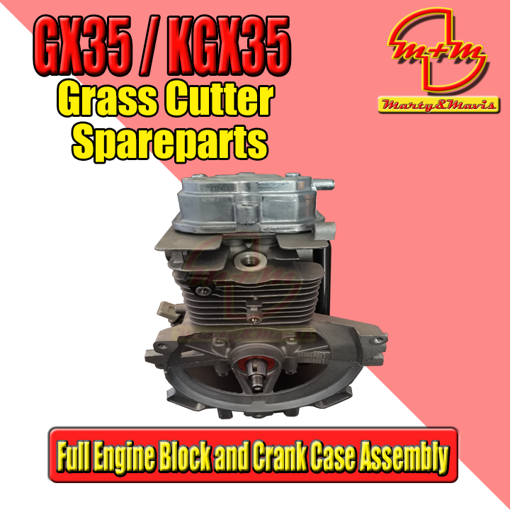 GX35 Whole Engine Block and Crank Case Assembly Grasscutter Spare Parts ...