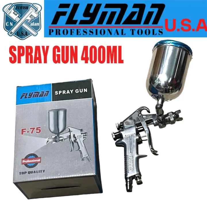 Flyman Tools USA F75 400ml 1.5mm Pneumatic Spray Gun For Cars/Furniture ...