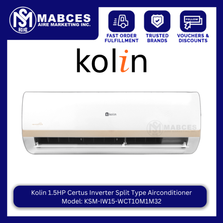 Kolin 1.5HP Certus Inverter Split Type Airconditioner KSM-IW15 ...
