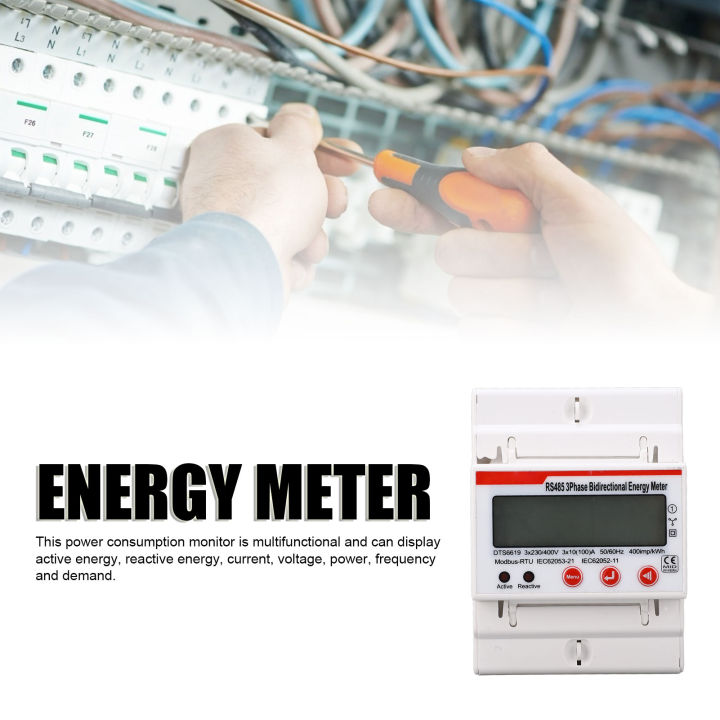 Din Rail Electricity Usage Monitor Bidirectional Measurement Energy ...