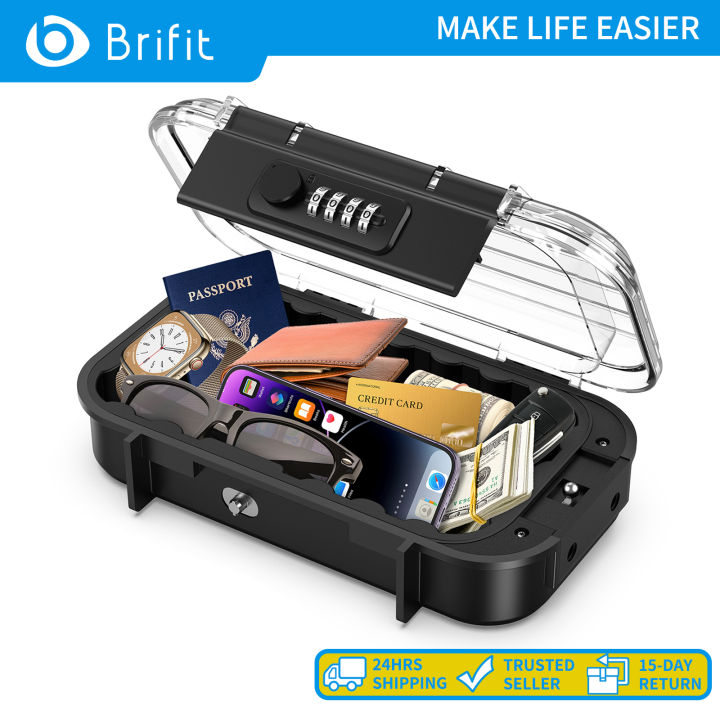Brifit Transparent Security Password Box Safe, Portable Password Lock ...