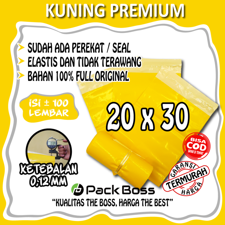 POLYMAILER KUNING PREMIUM 20X30 LANGSUNG PABRIK TEBAL DAN HALUS|PLASTIK ...