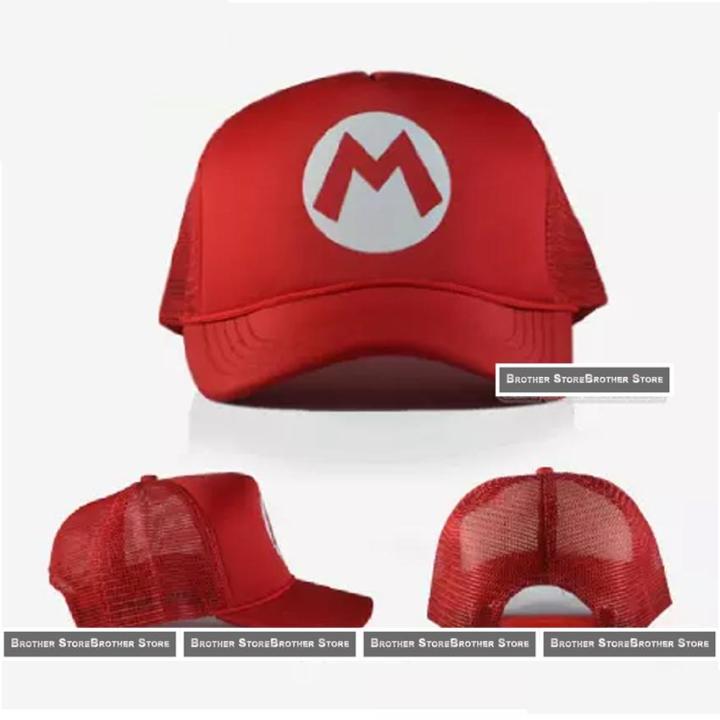 Trucker Super mario White - Red Premium | Lazada Indonesia
