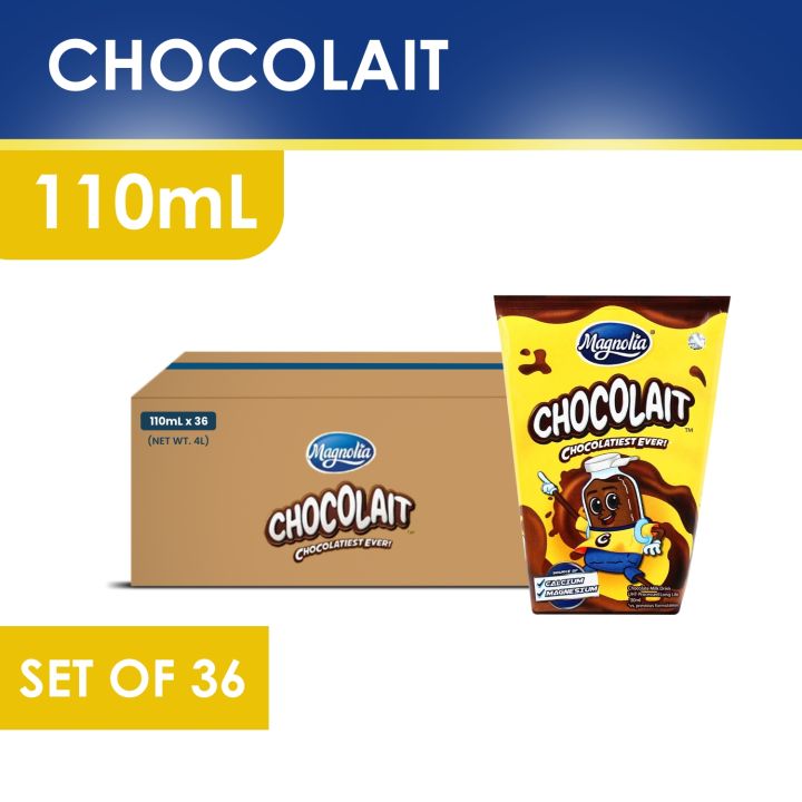 MAGNOLIA Chocolait 110ml Chocolate Flavored Milk Drink, Source of ...