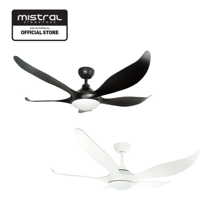 Mistral 52 Inch DC Ceiling Fan Typhoon 52 with Remote Control - Black ...