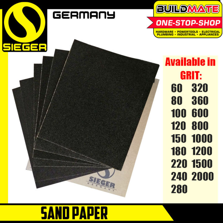 SIEGER Germany Sand Paper Sandpaper 28x23cm Comparable to 3M Water ...