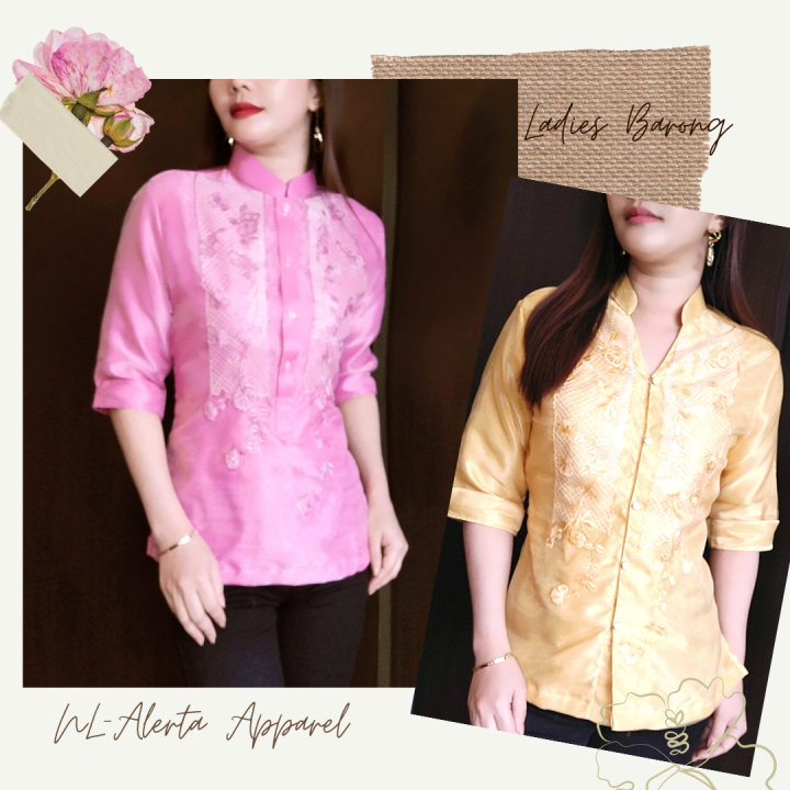 LADIES TOP BARONG PURE EMBROIDERED MODERN FILIPINIANA FOR WOMEN | Lazada PH
