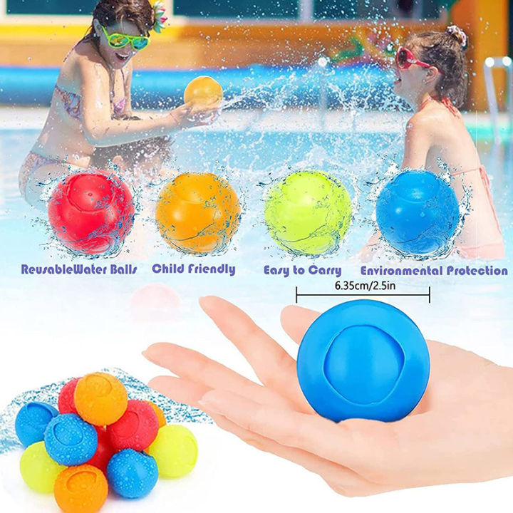 4pcs Reusable Water Balloons, Quick Fill Water Balloons for Kids Pool ...