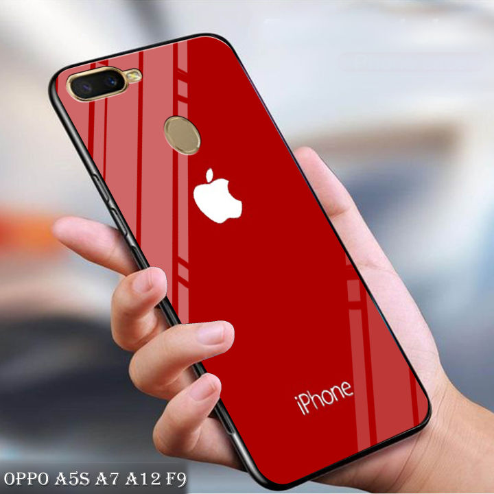 Softcase Glass Kaca Oppo A5s A7 A12 A11k F9 Terbaru [am112] Case