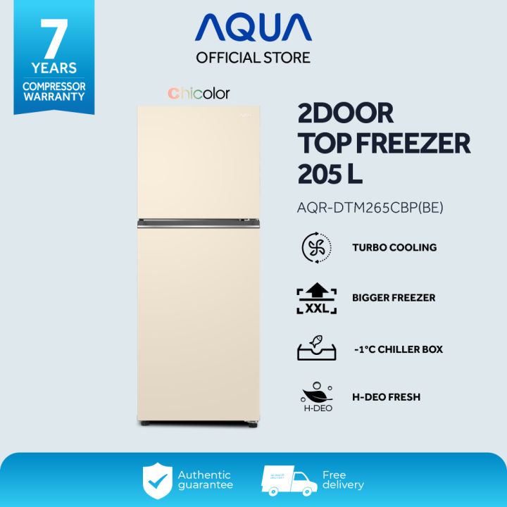AQUA Elektronik AQR-DTM268CB(BE) Kulkas 2 Door 205L - Turbo cooling ...