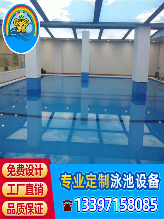 Indoor and outdoor swimming pools, playgrounds, large gymnasiums ...