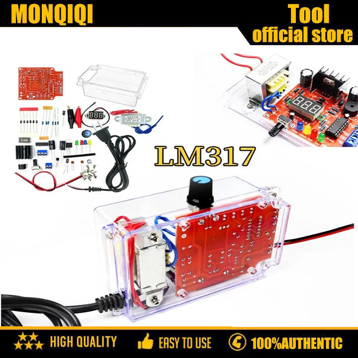 MONQIQI LM317 Adjustable voltage regulator Power Supply DIY Kit LM317 ...