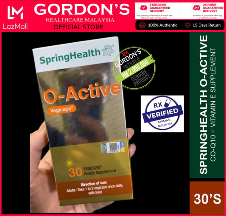 SpringHealth O-Active Vegicaps Q10 + Vit E (30's) Spring Health ...