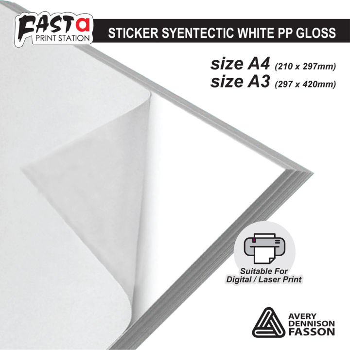 Sticker Fasson PP White Gloss Sticker Label Sticker Glossy Sticker Self ...