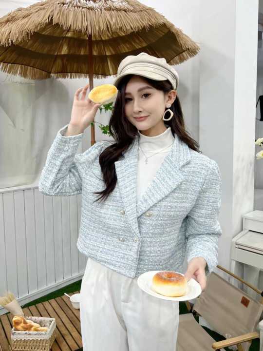 Hinata Blazer Tweed Korean Style 2408 2411 2413 | Lazada Indonesia