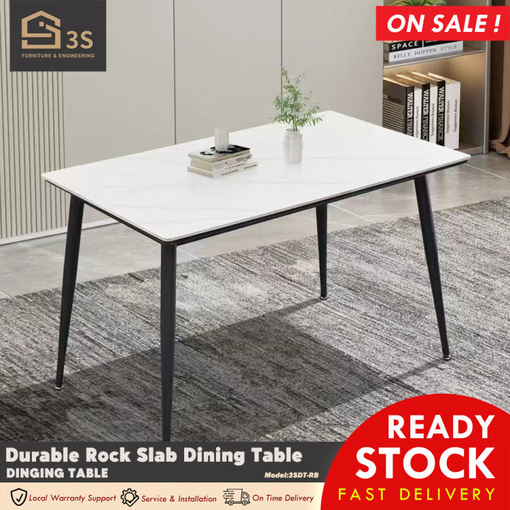 [3S FURNITURE] Minimalist Style Solid ＆ Durable Rock Slab Dining Table ...