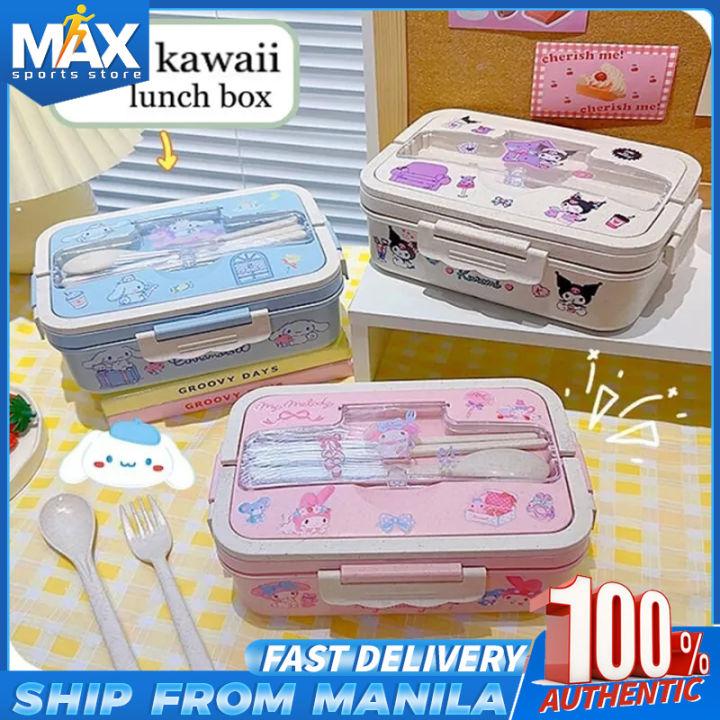 Kuromi Lunch Box Kawaii Anime Cinnamoroll My Melody Sealed Leak-Proof ...