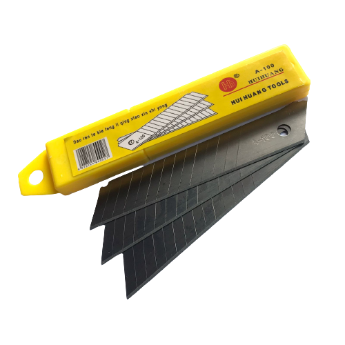 10 PCS / 2 PCS Isi Cutter Besar L500 Baja Hitam Refill Piso Kater Lebar ...