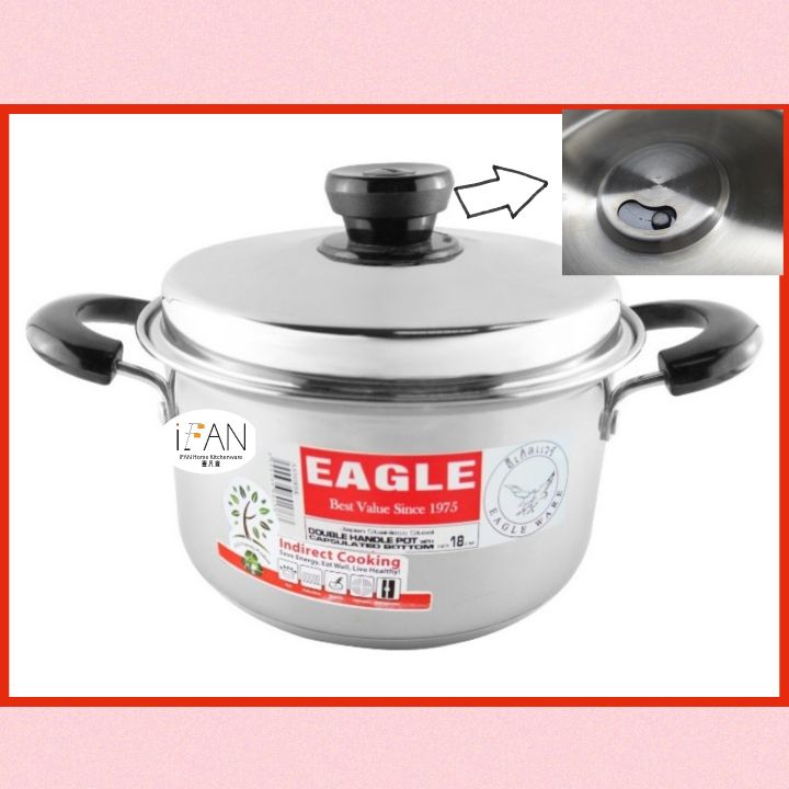 RUBY SERIES | EAGLE | Stainless Steel Double Handle Pot With ...