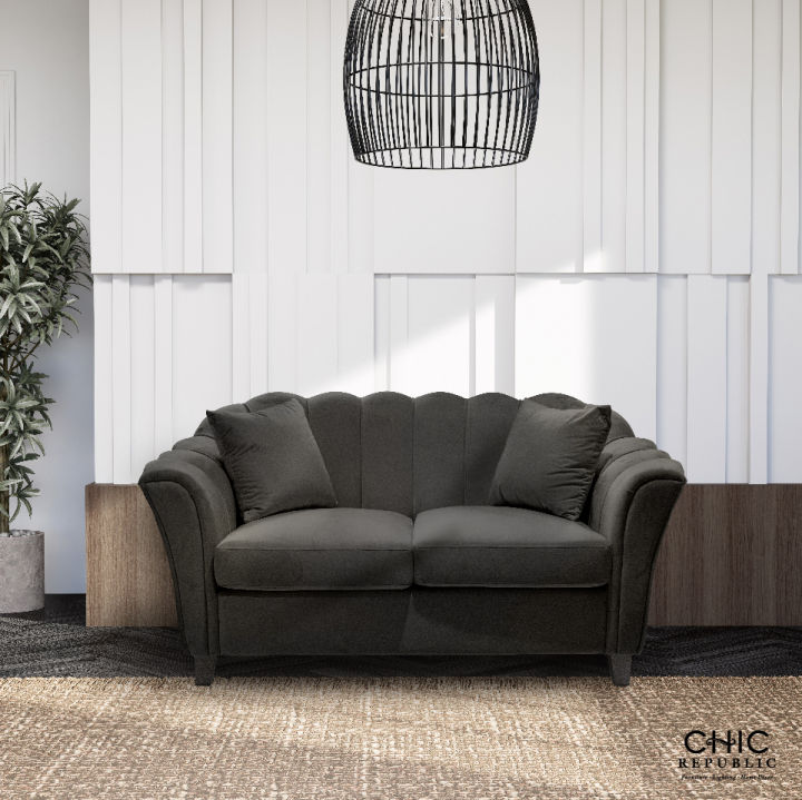 CHIC REPUBLIC CUSHY/2,โซฟา 2 ที่นั่ง - สี ครีม , เทาเข้ม | Lazada.co.th