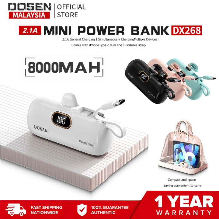 DOSEN Original Power banks Mini 6000mah 8000mAh iPhone/Type-c output ...