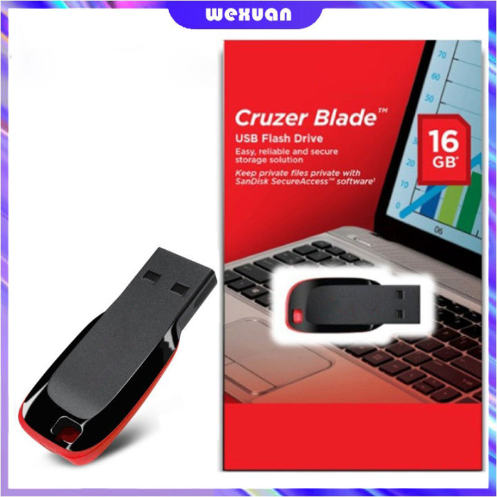 Flash Drive 2.0 USB Cruzer Blade 16GB 32GB 64GB 128GB แฟลชไดรฟ์ ...