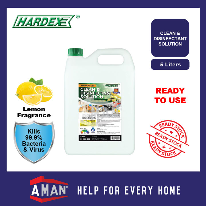 HARDEX Clean And Disinfectant Solution Ready To Use 5L HD-1805-DSC | Lazada