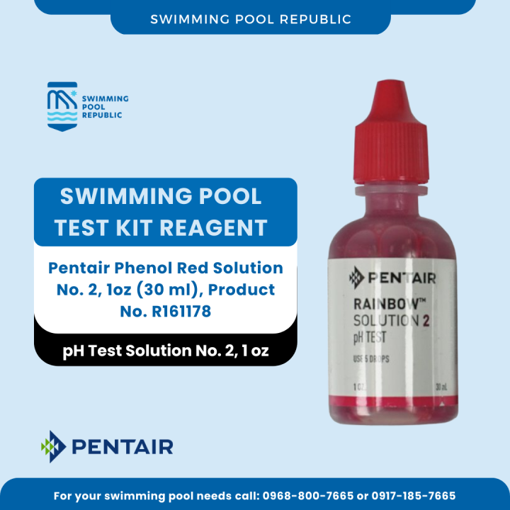 SWIMMING POOL TEST KIT REAGENT, PENTAIR PHENOL RED SOLUTION NO. 2 ...
