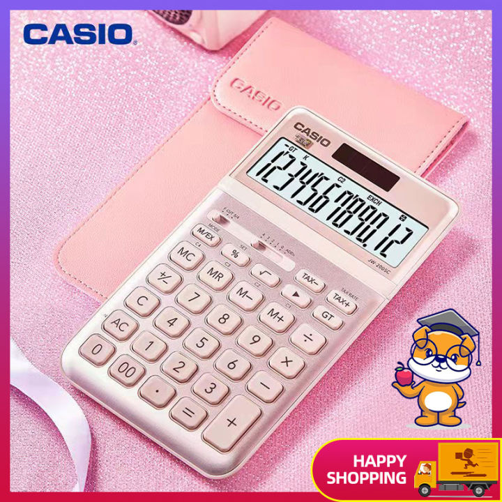 Casio JW-200SC Calculator Commercial Office Solar Color Pink Electronic ...