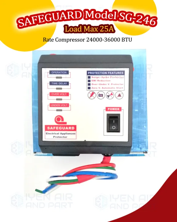 Safeguard เซฟการ์ด 25A (แอมป์) รุ่น SG-246 เครื่องป้องกันไฟตก ไฟเกิน ...
