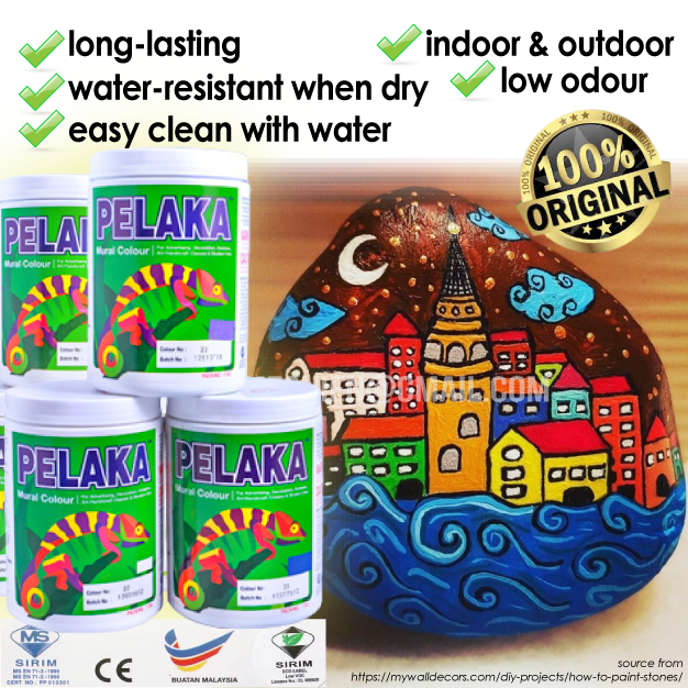[PART 1] Full Range PELAKA Normal Mural Colour arts, painting, model ...