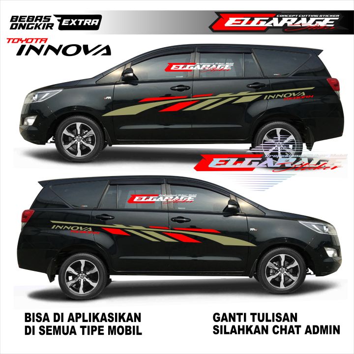 Stiker mobil toyota kijang innova cutting sticker list body samping ...