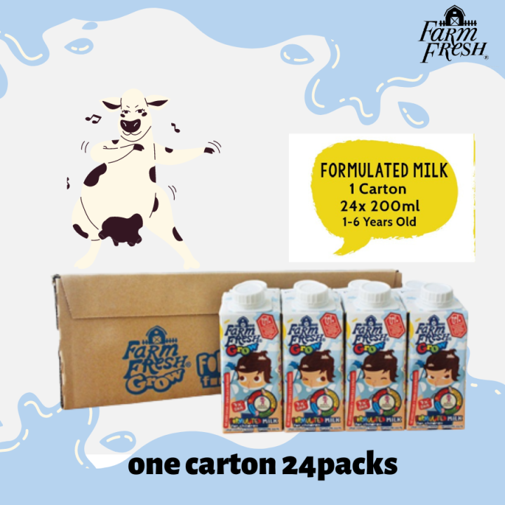 Farm Fresh GROW Formulated Milk Farm Fresh UHT Milk 200ml x 24packs ...