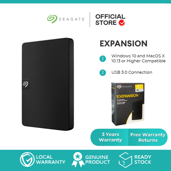 Seagate Expansion Portable Drive 2TB 1TB External Hard USB 3.0 External ...