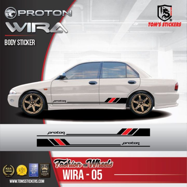 👍 PROTON WIRA CAR BODY STICKERS SET WIRA - 05 | Lazada