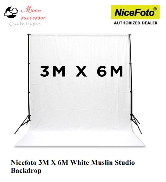Nicefoto 3M X 6M White Muslin Studio Backdrop | Lazada