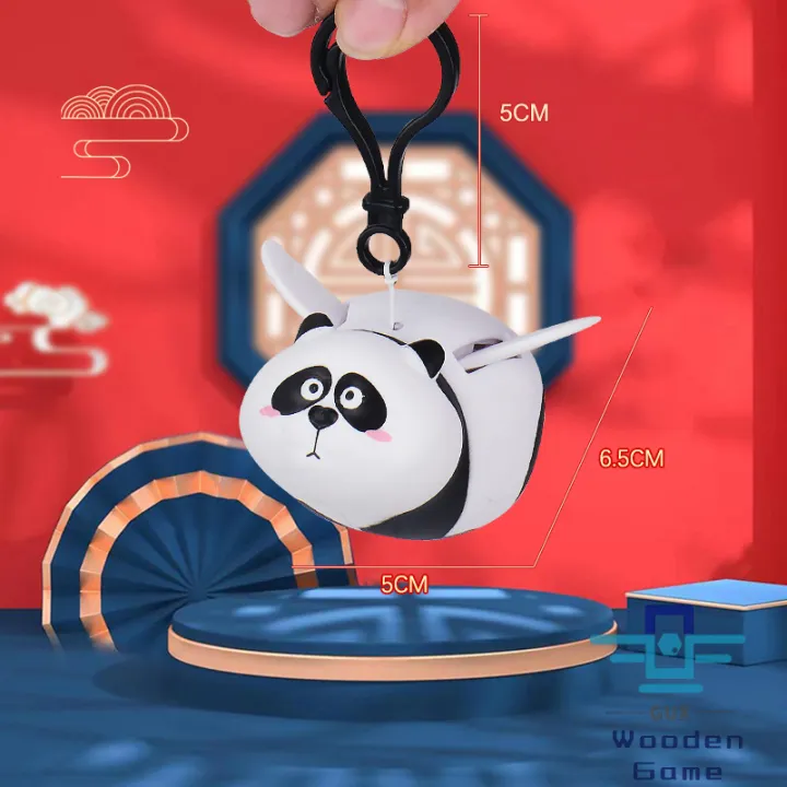 🔥Woo🔥 Kawaii Panda Fat Tiger panghu hơn cánh Keychain sẽ bay cánh ...