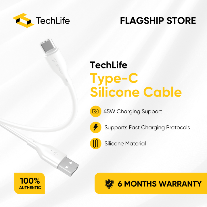 TechLife Type-C Cable | 1M long | Fast Charging | Lazada PH