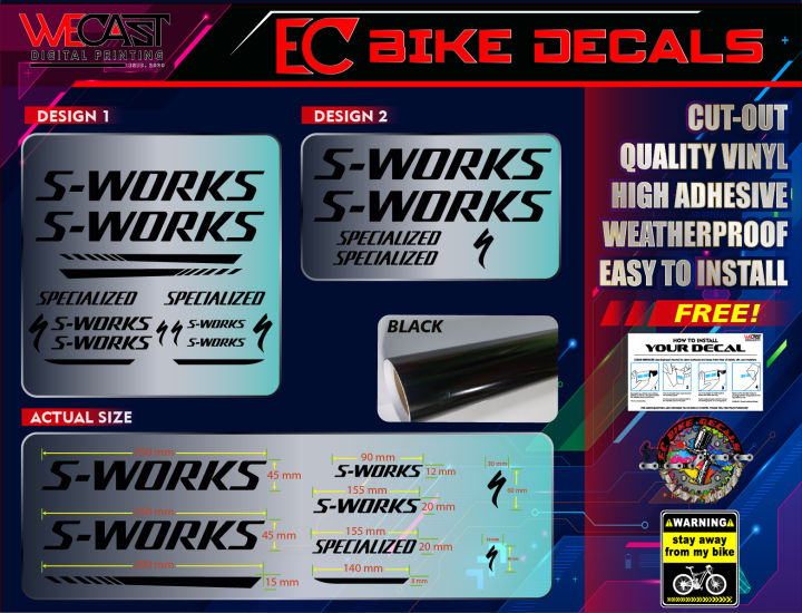 S-WORKS BIKE FRAME DECALS | Lazada PH