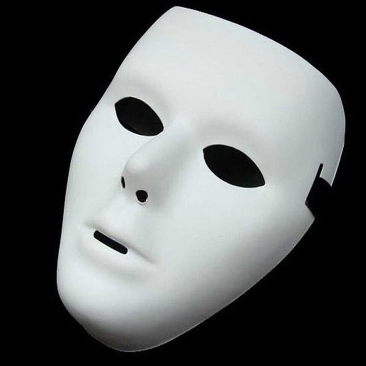 Plastic Full Face Jabbawockeez DIY White Plain Paper Full Face Mask New ...