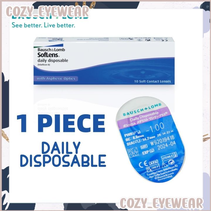 (1 pcs) Bausch & Lomb Soflens Daily Disposable 1 Day Lens Loose Piece ...