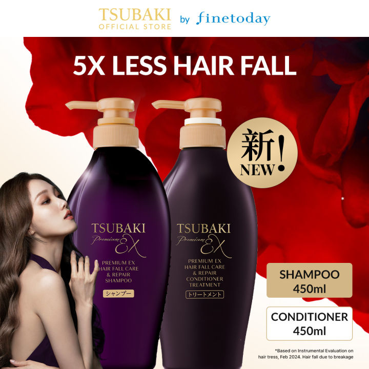 TSUBAKI Premium Ex Hair Fall Care & Repair Shampoo & Conditioner (450ml) | Lazada Singapore