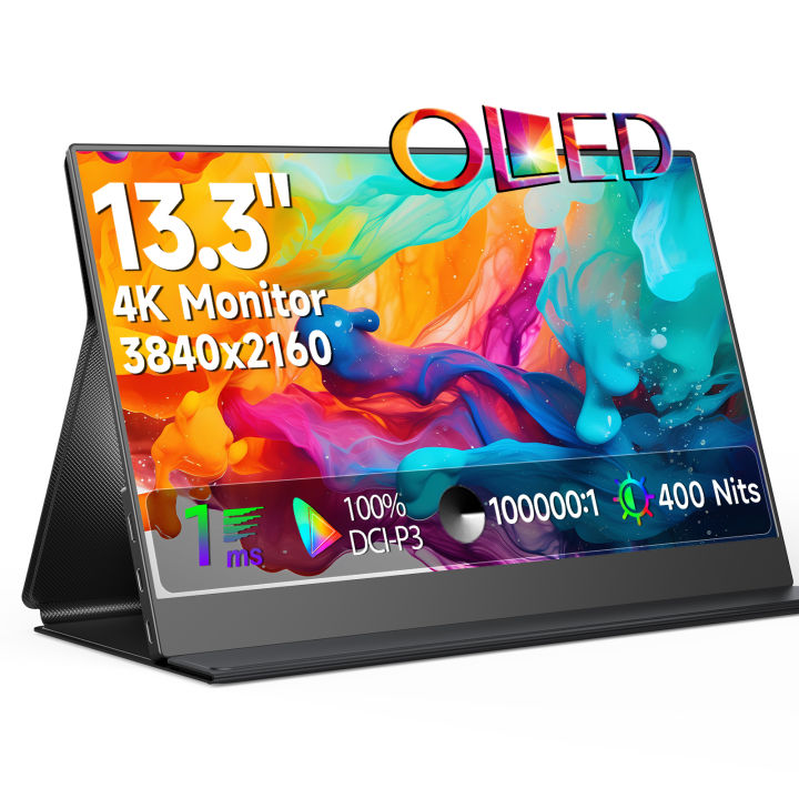 UPERFECT OLED 4K Portable Monitor 3840*2160 13.3inch Mobile Display 100 ...