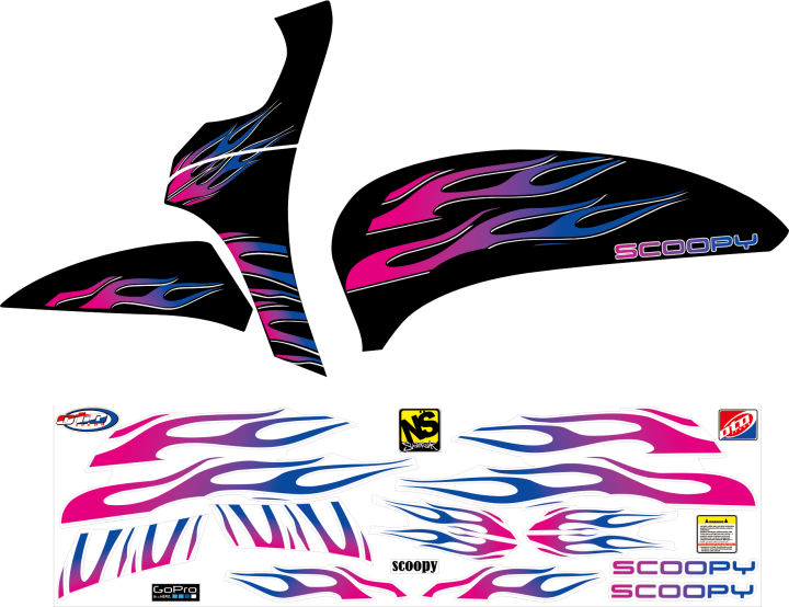 STRIPING API SCOOPY LIS BAHAN BENING TRANFARAN POLET LIS STICKER ...