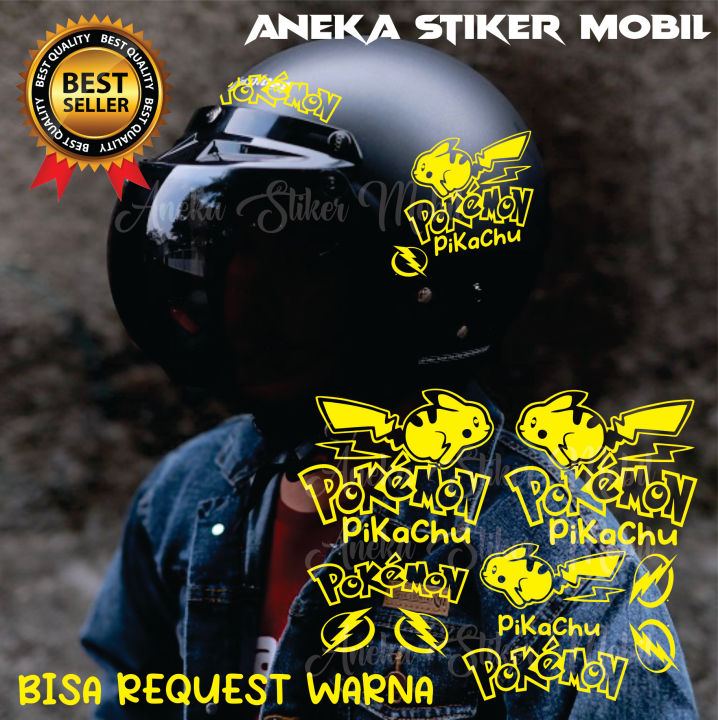 Stiker Helm Model Pokemon Pikachu Lucu | Lazada Indonesia