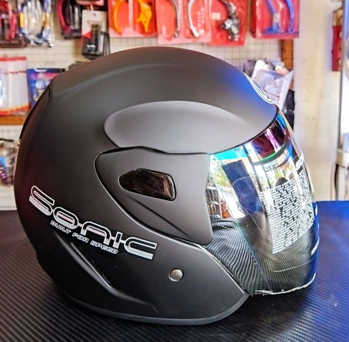 HELM MAZ SONIC BLACK DOFF | Lazada Indonesia